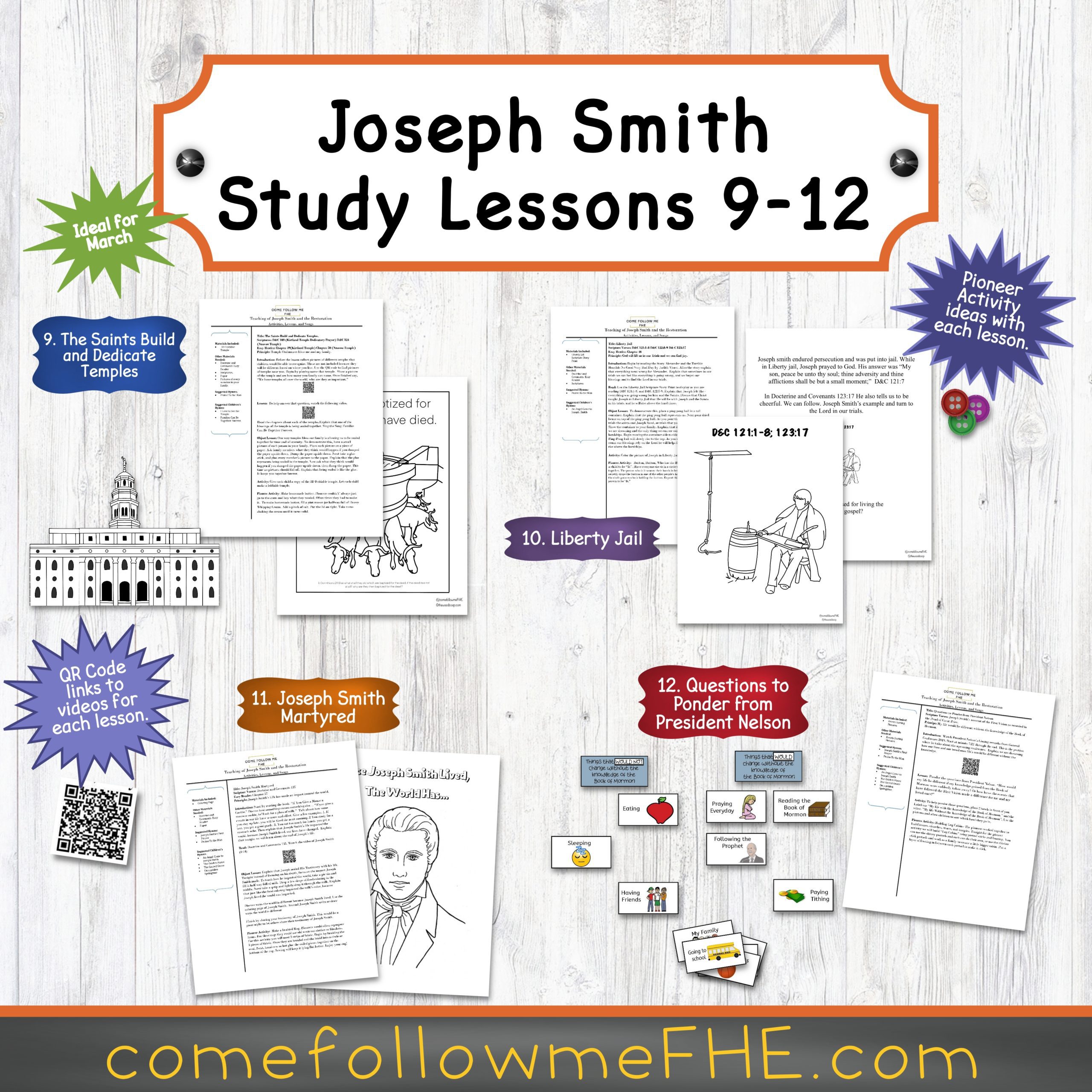 Joseph Smith Lessons 9-12 - Come Follow Me FHE