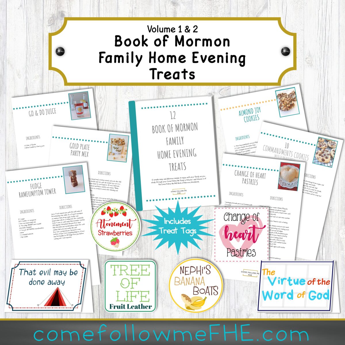 12 Book of Mormon Treats (Vol. 1 & 2) - Come Follow Me FHE