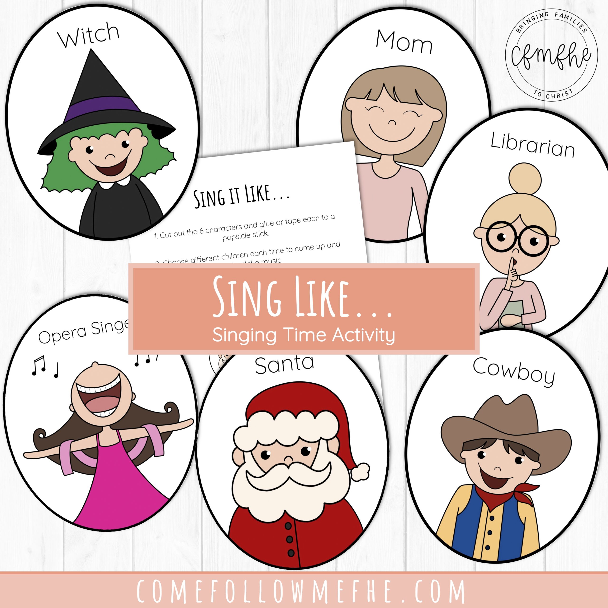 Sing it Like...Singing Time Activity - Come Follow Me FHE