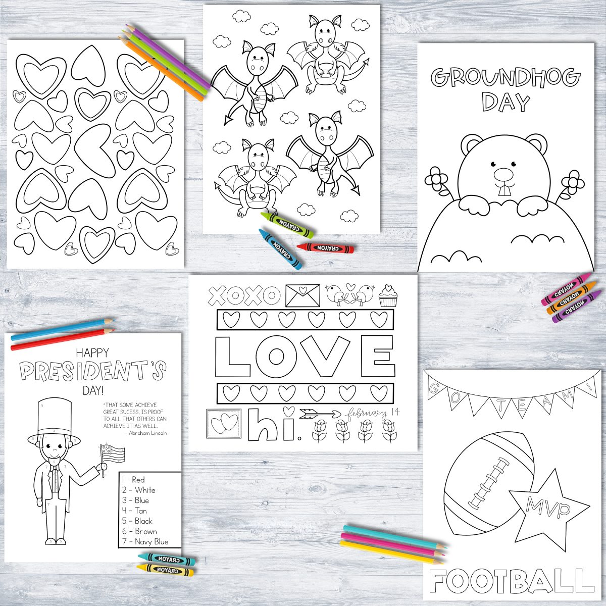 February Coloring Pages - Come Follow Me FHE