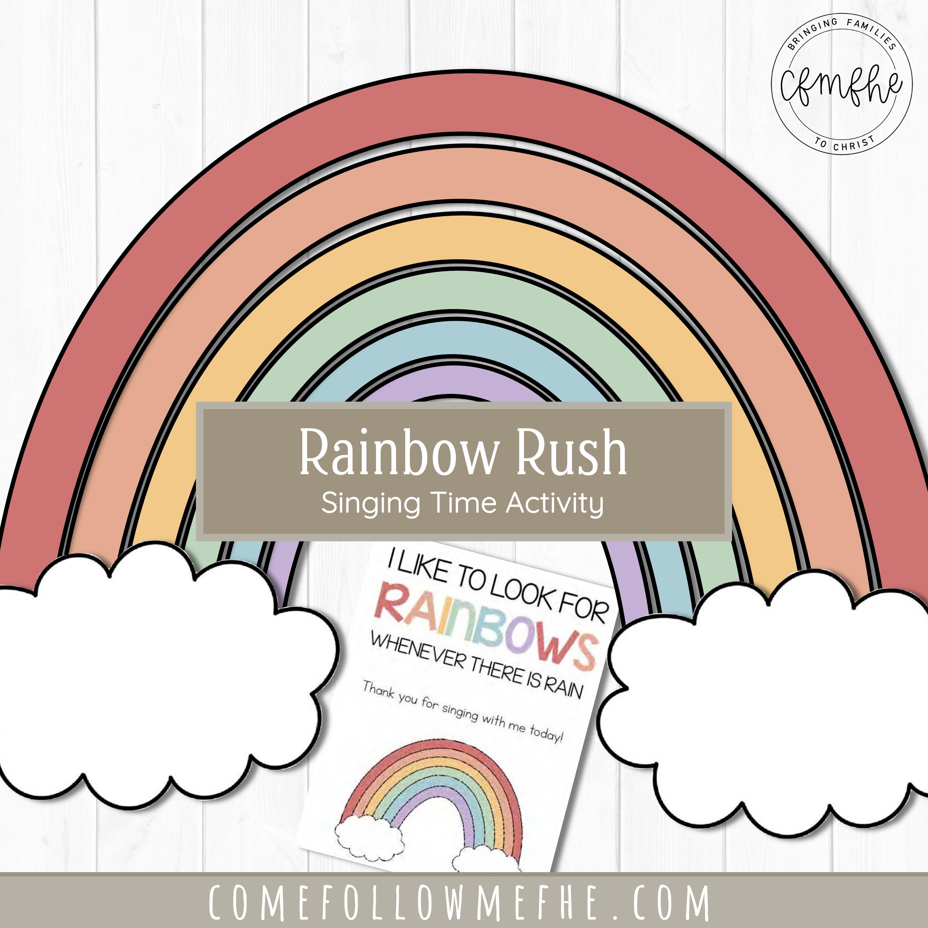 Rainbow Rush Singing Time Activity - Come Follow Me FHE