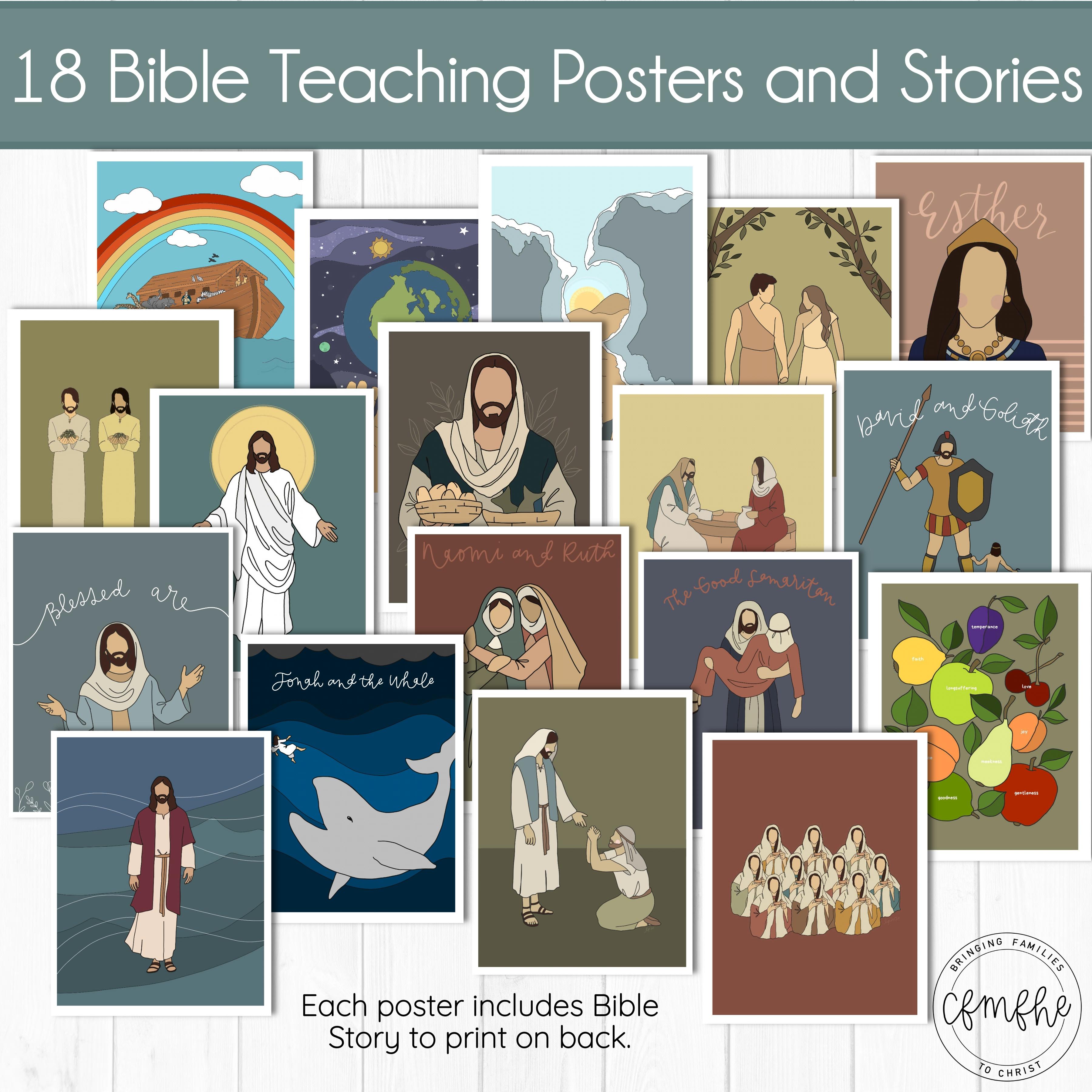 Bible Teaching Posters and Stories - Come Follow Me FHE