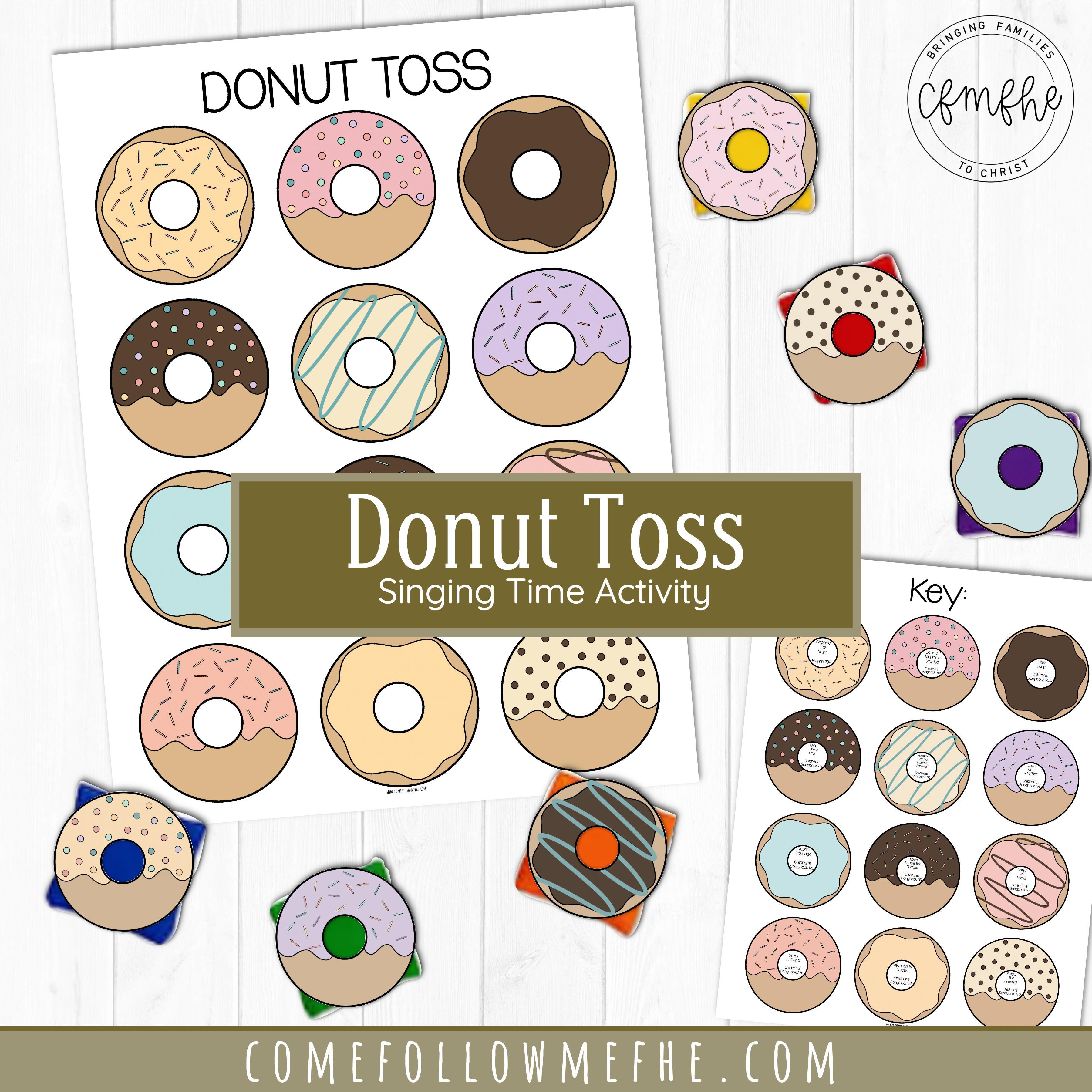 Donut Toss Singing Time Activity - Come Follow Me FHE