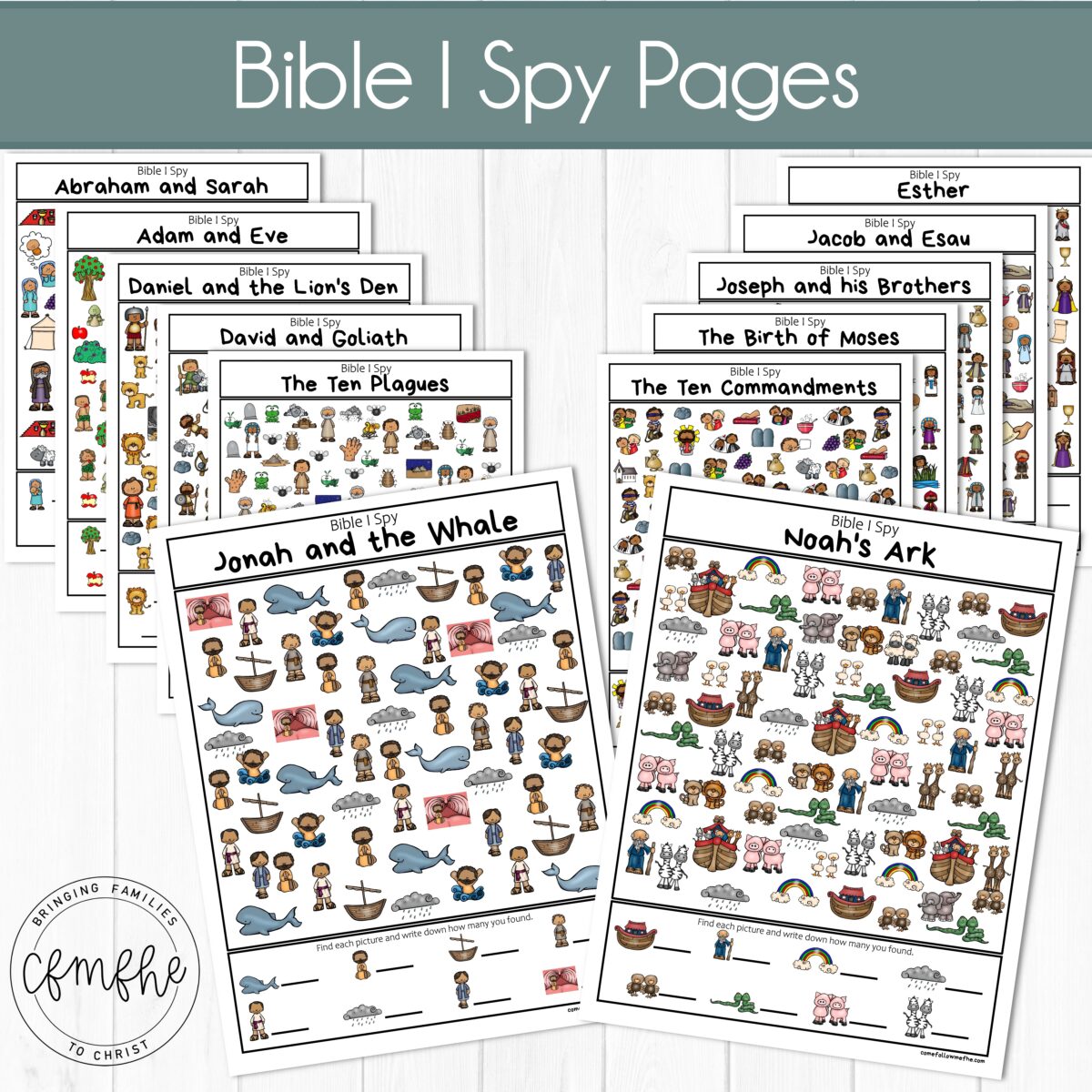 Bible I Spy Pages - Come Follow Me FHE