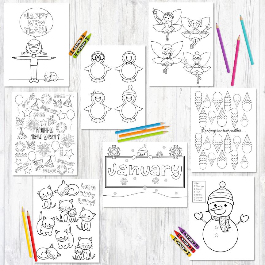 January Coloring Pages - Come Follow Me FHE