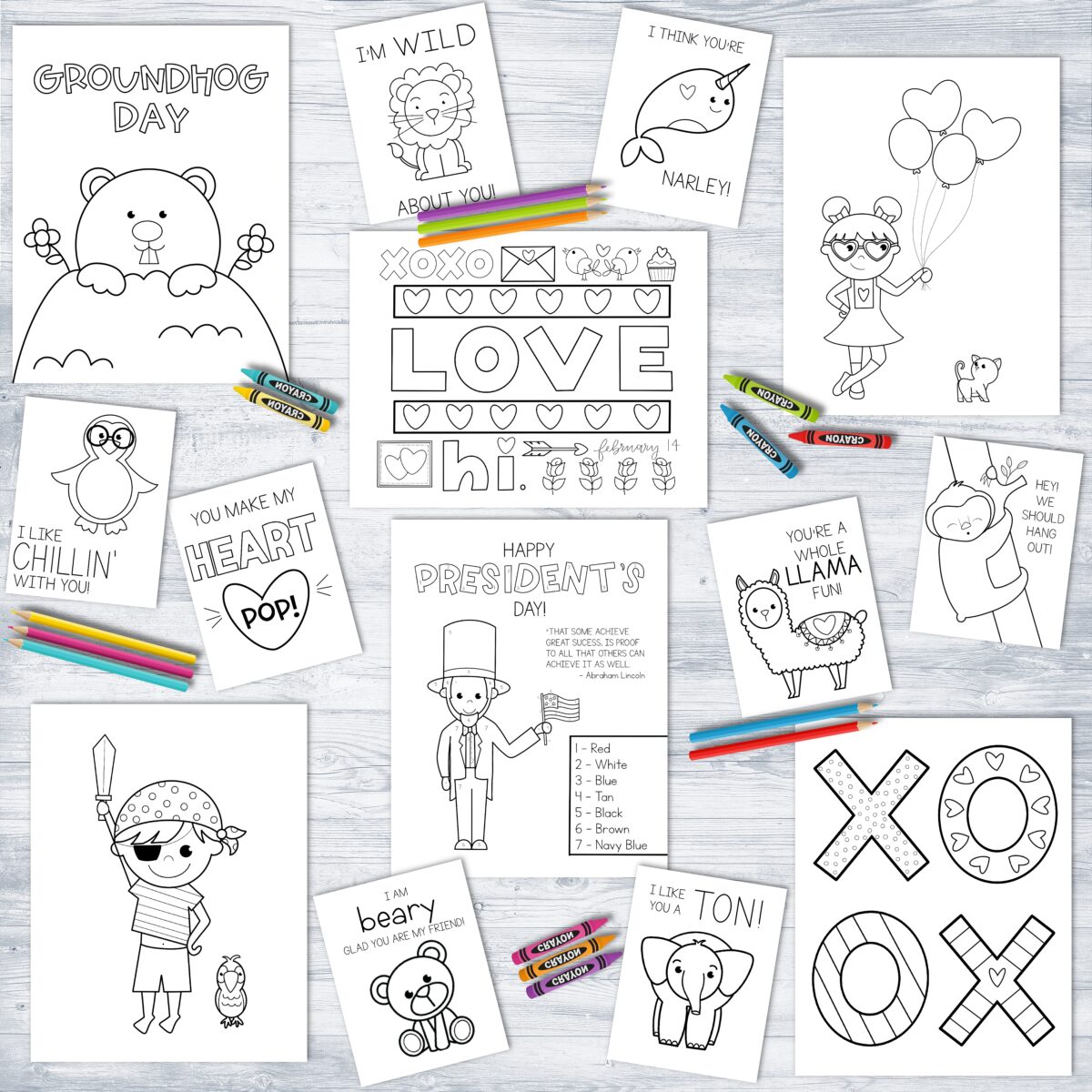 February 2021 Coloring Pages - Come Follow Me FHE