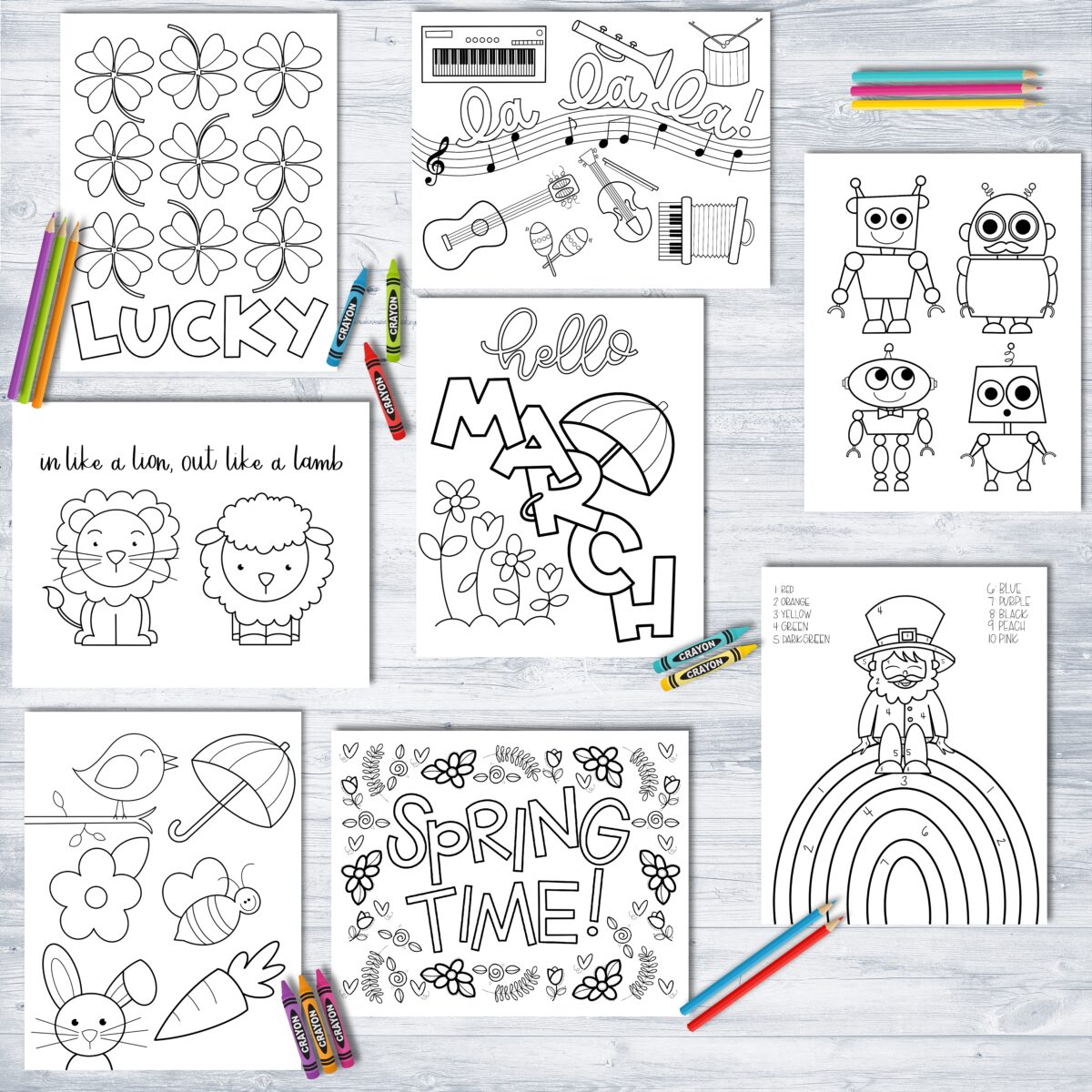March 2021 Coloring Pages - Come Follow Me FHE