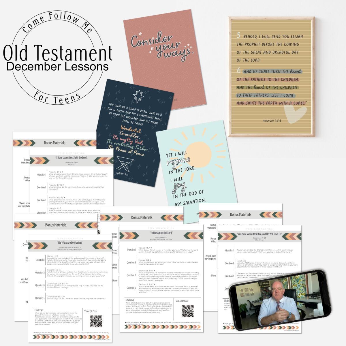 TEEN: Old Testament December Lessons November 28 - December 25 - Come ...