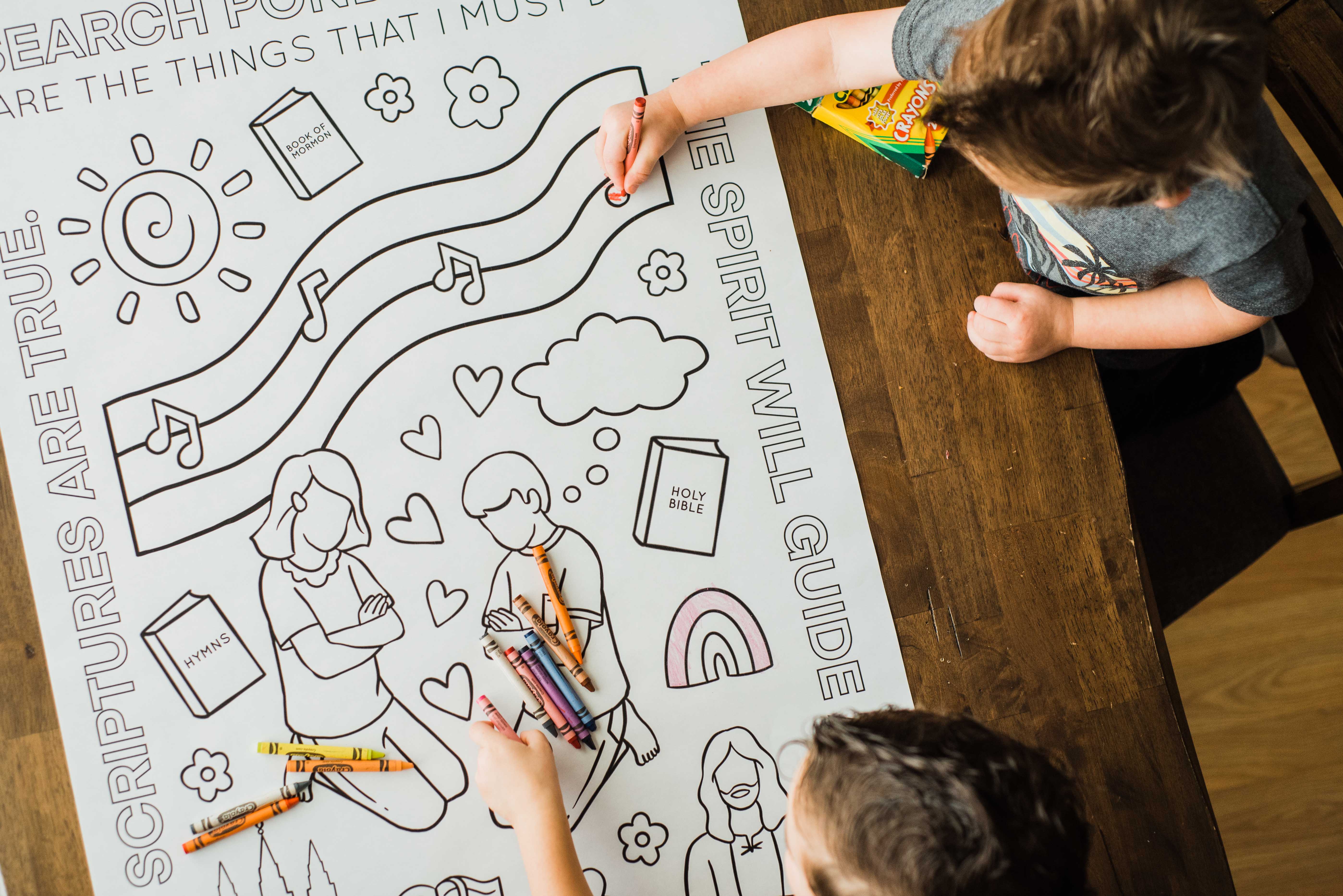 General Conference Giant Coloring Page - April 2023 - Come Follow Me FHE