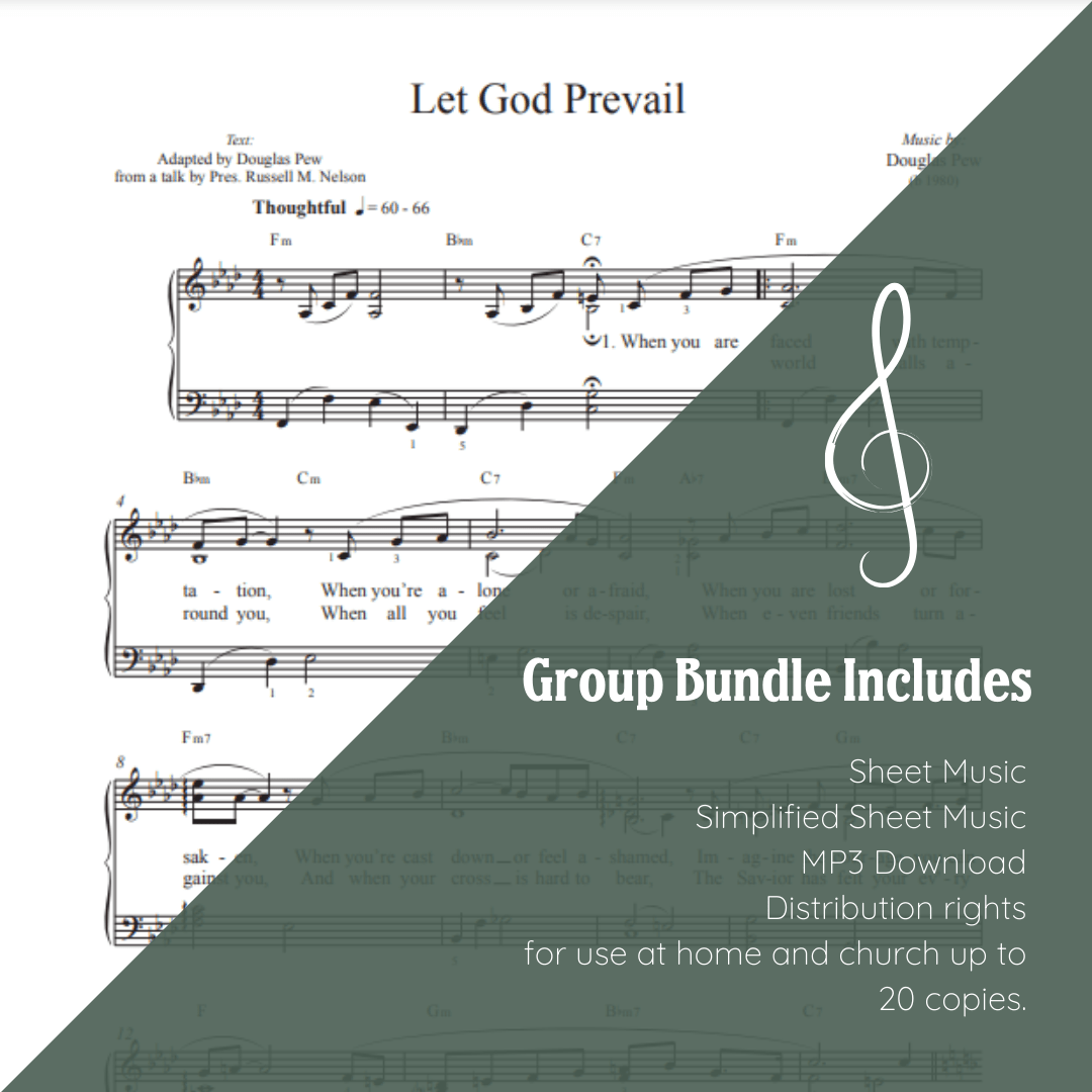 Let God Prevail Song - Piano Sheet Music - Come Follow Me FHE