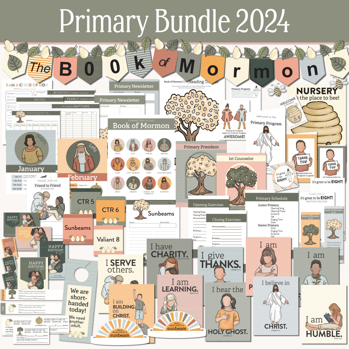 Book of Mormon 2024 Complete Primary Bundle - Come Follow Me FHE