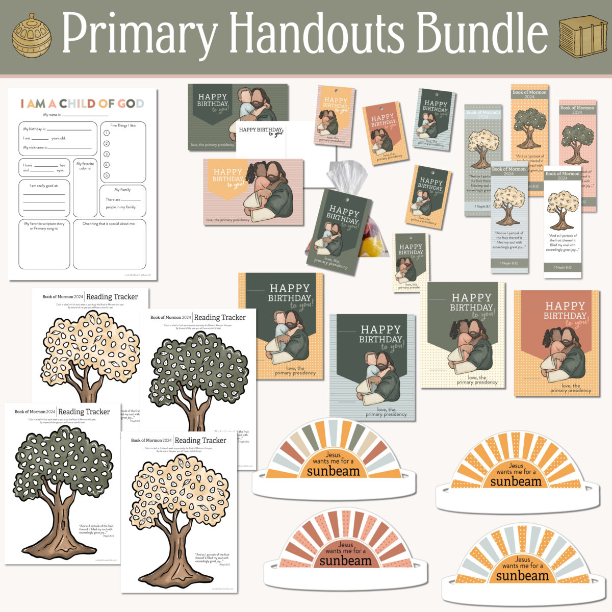 Book of Mormon 2024 Primary Handouts - Come Follow Me FHE