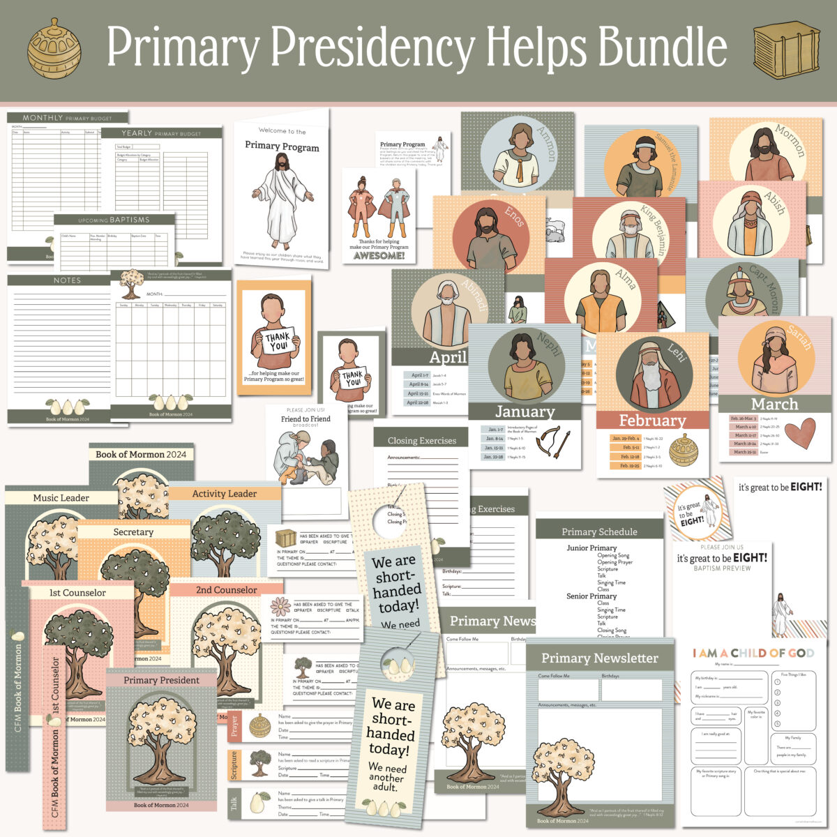 Book of Mormon 2024 Primary Presidency Bundle - Come Follow Me FHE