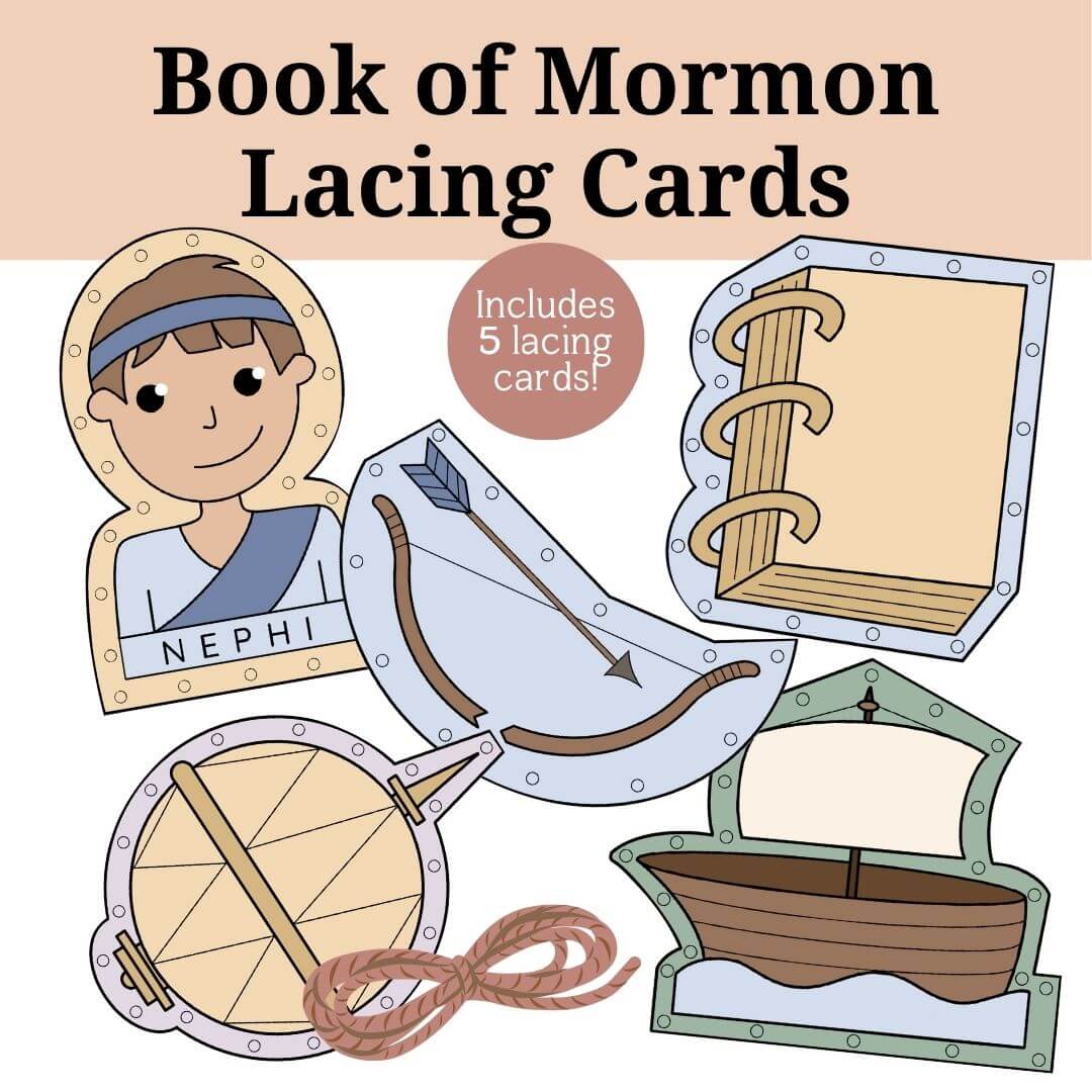 Book of Mormon Lacing Cards - Come Follow Me FHE