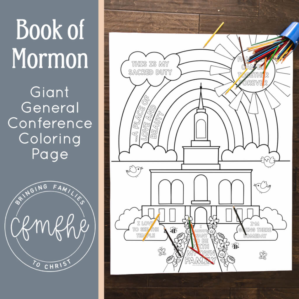 Giant General Conference Coloring Page - Come Follow Me FHE