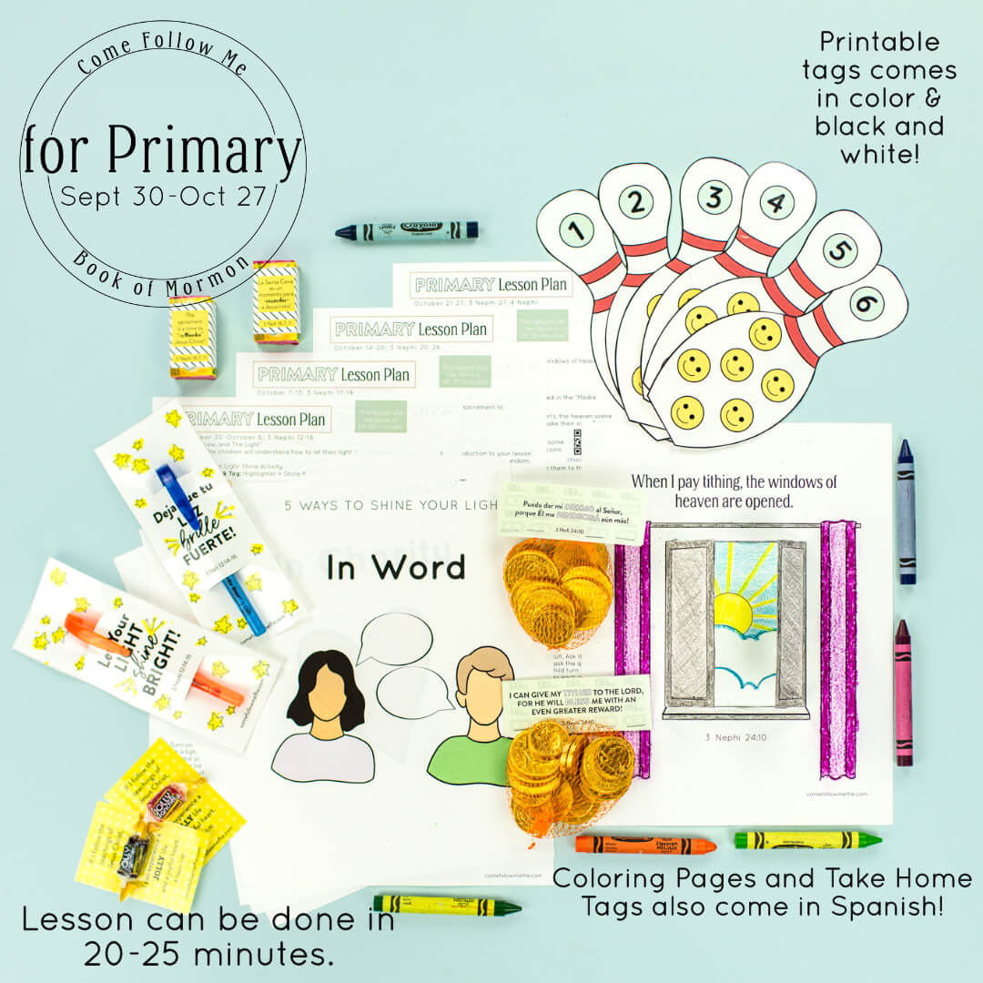 Primary Lesson Week 43 - Come Follow Me FHE