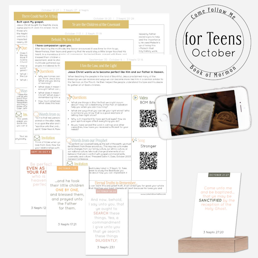 TEEN: Book of Mormon | October Lessons | Sept 30-Oct 27 - Come Follow ...