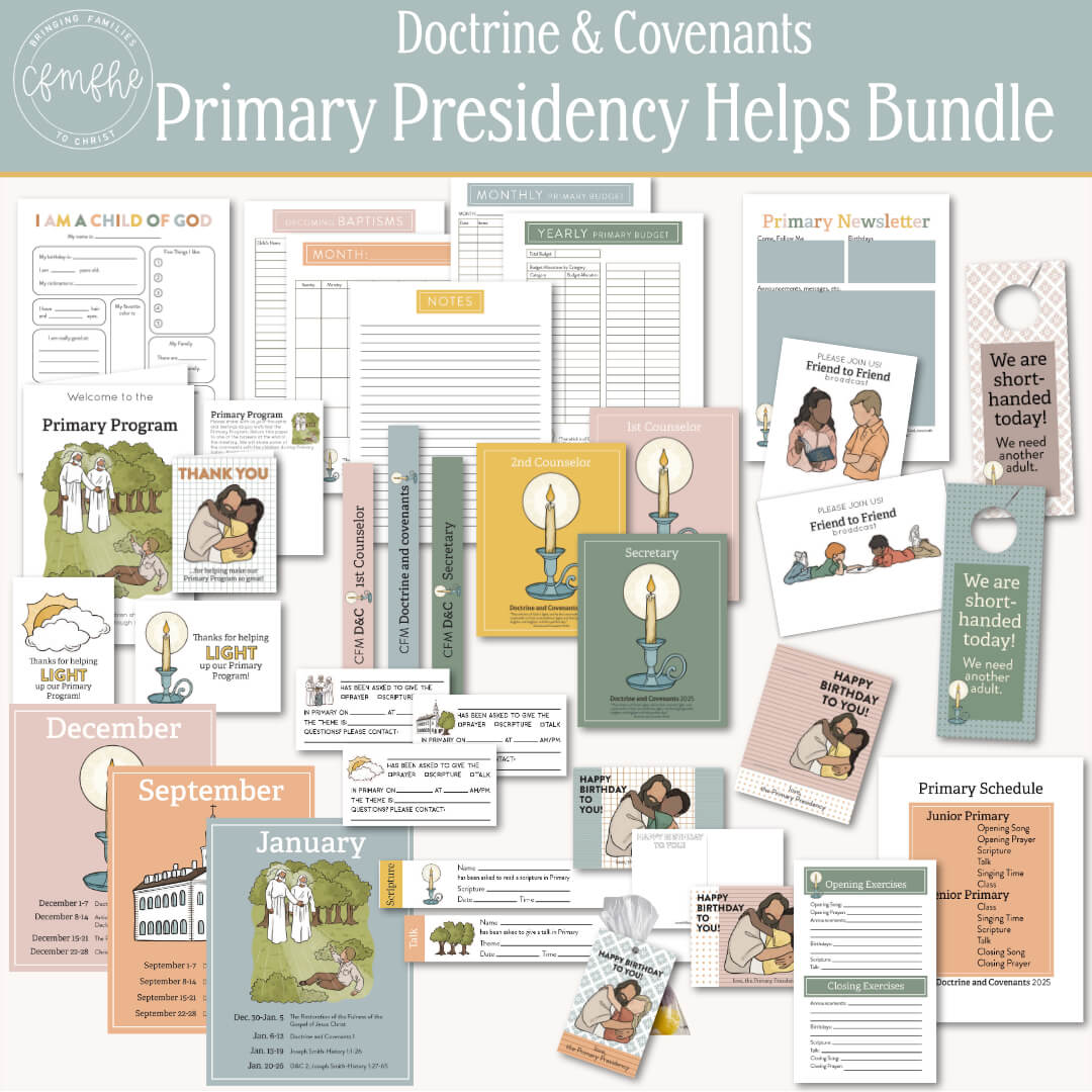 Doctrine and Covenants 2025 Primary Presidency Bundle - Come Follow Me FHE