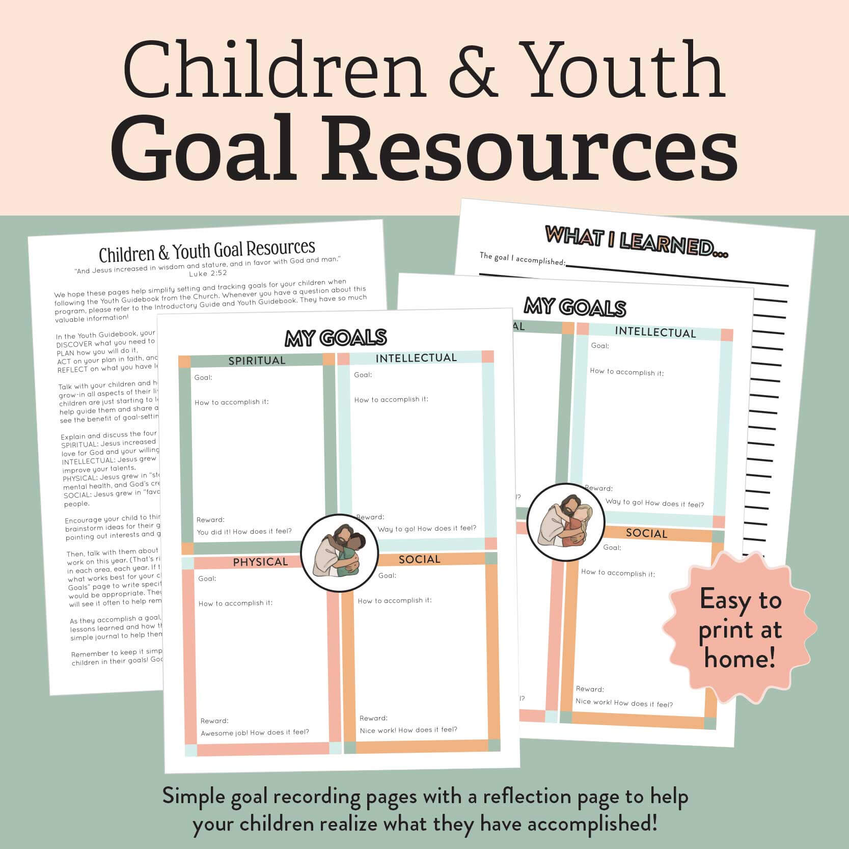 June - Youth Goal Packet - Come Follow Me FHE